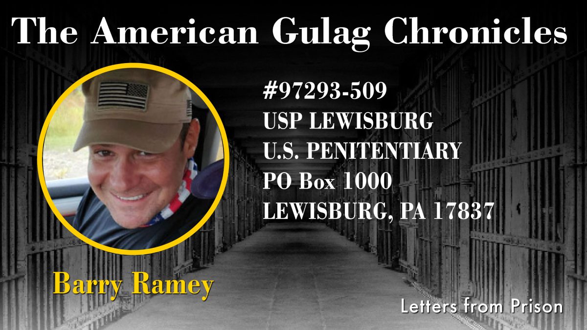LETTERS FROM PRISON: BARRY RAMEY - NOVEMBER 2023 - J6PatriotNews