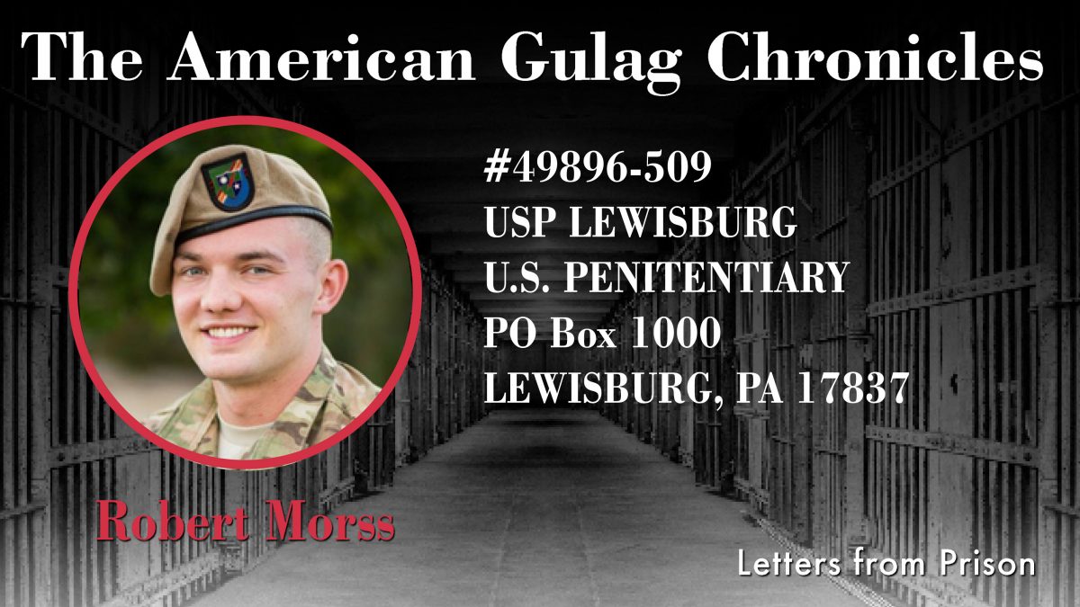 LETTERS FROM PRISON: ROBERT MORSS "Lego-Man" 3-22-23 - J6PatriotNews