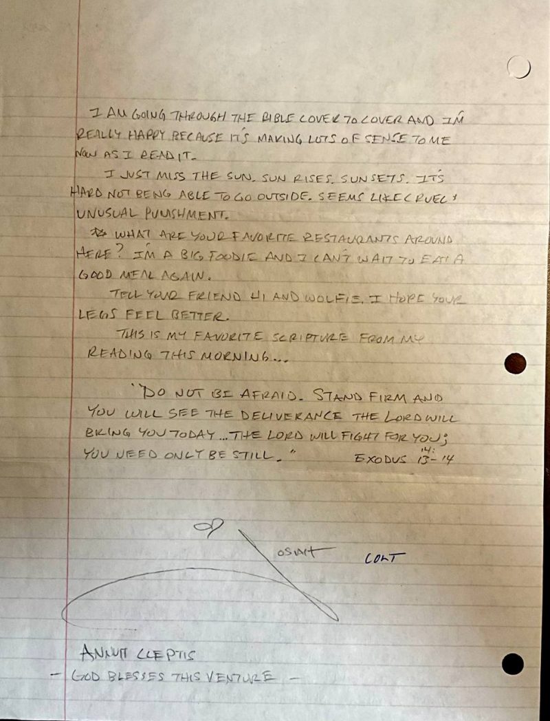 LETTERS FROM PRISON: JOSHUA COLT 101823 - J6PatriotNews