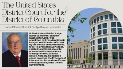 DC Judges Series: Judge Royce Lamberth - J6PatriotNews